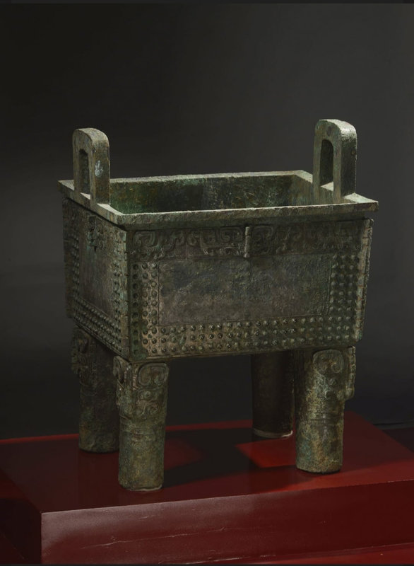 Rectangular Ding (food vessel) with the Inscription: “Si Mu Xin”, Late ...